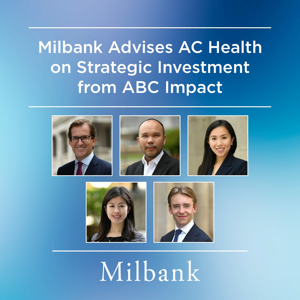 Milbank Advises AC Health on Strategic Investment from ABC Impact