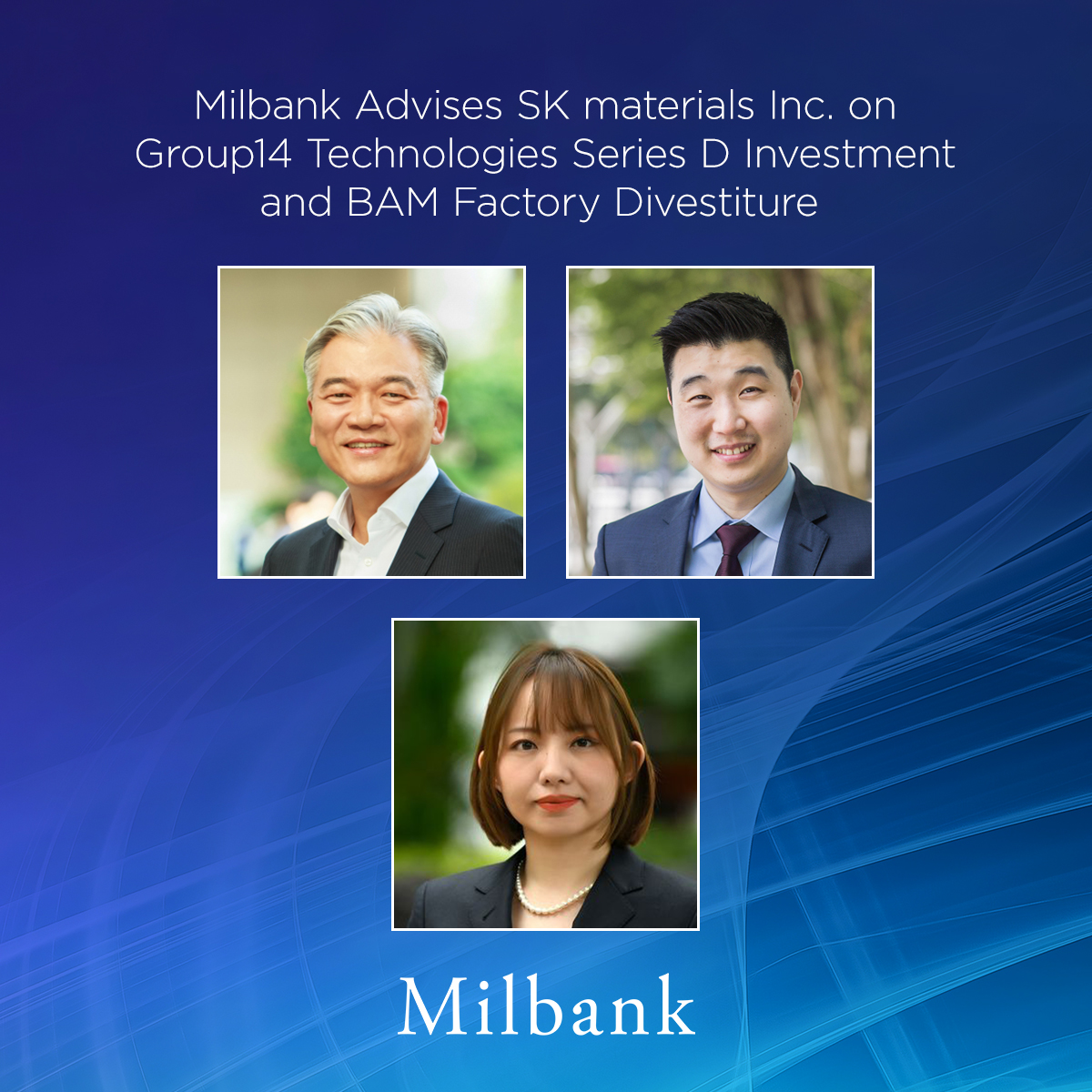 Milbank Advises SK materials Inc. on Group14 Technologies Series D ...