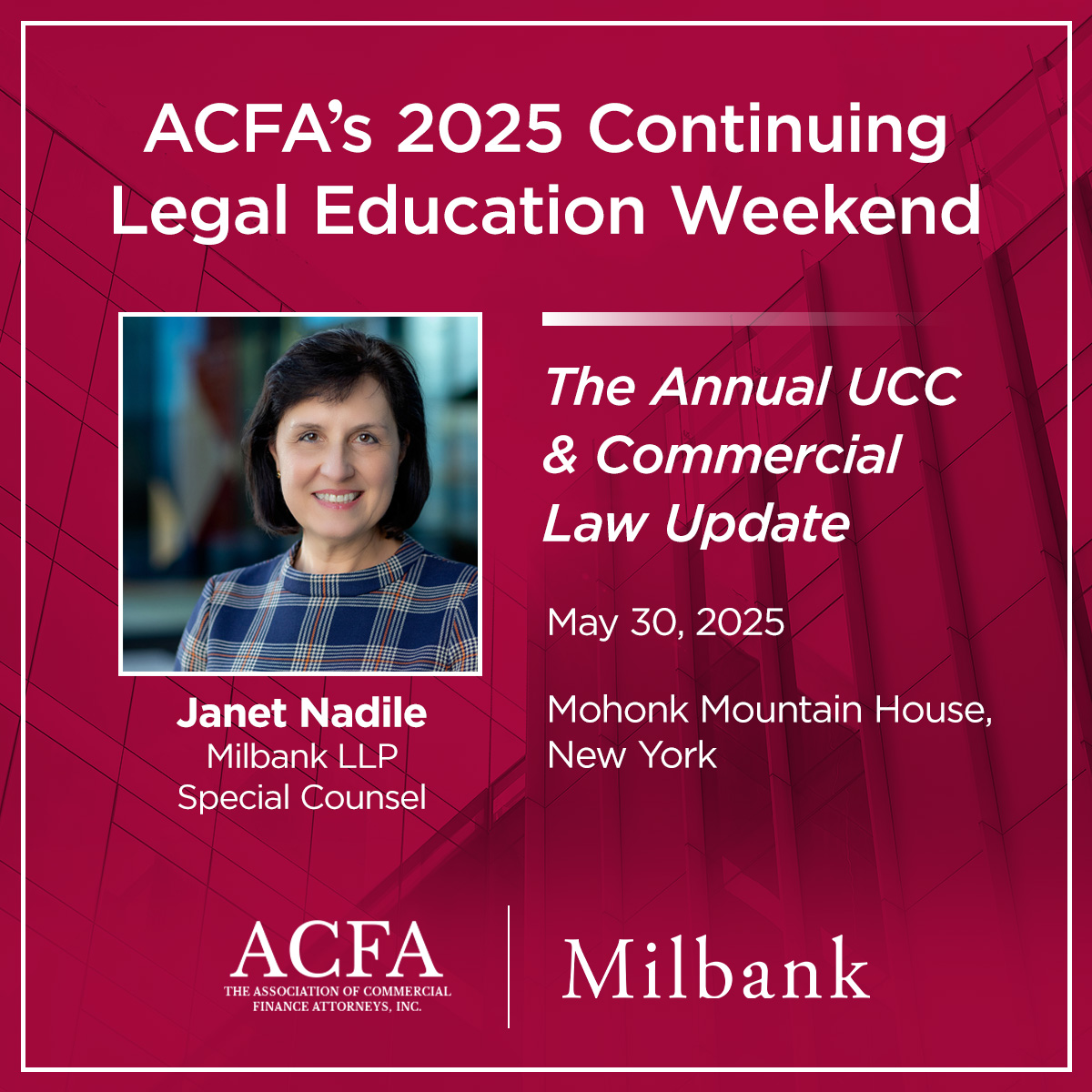 Milbank Special Counsel Janet Nadile to Discuss UCC Cases and Updates ...
