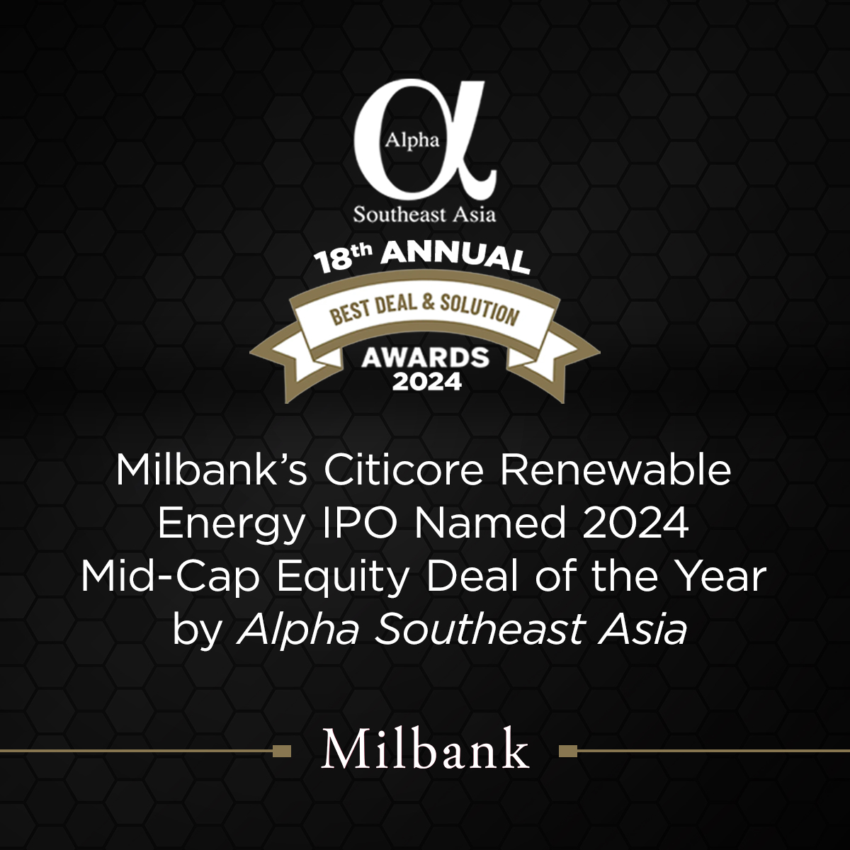 Milbank’s Citicore Renewable Energy IPO Named 2024 Mid-Cap Equity Deal ...