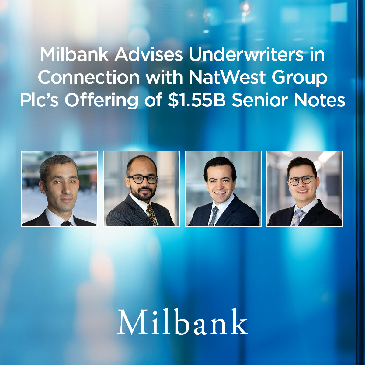 Milbank Advises Underwriters in Connection with NatWest Group Plc’s ...