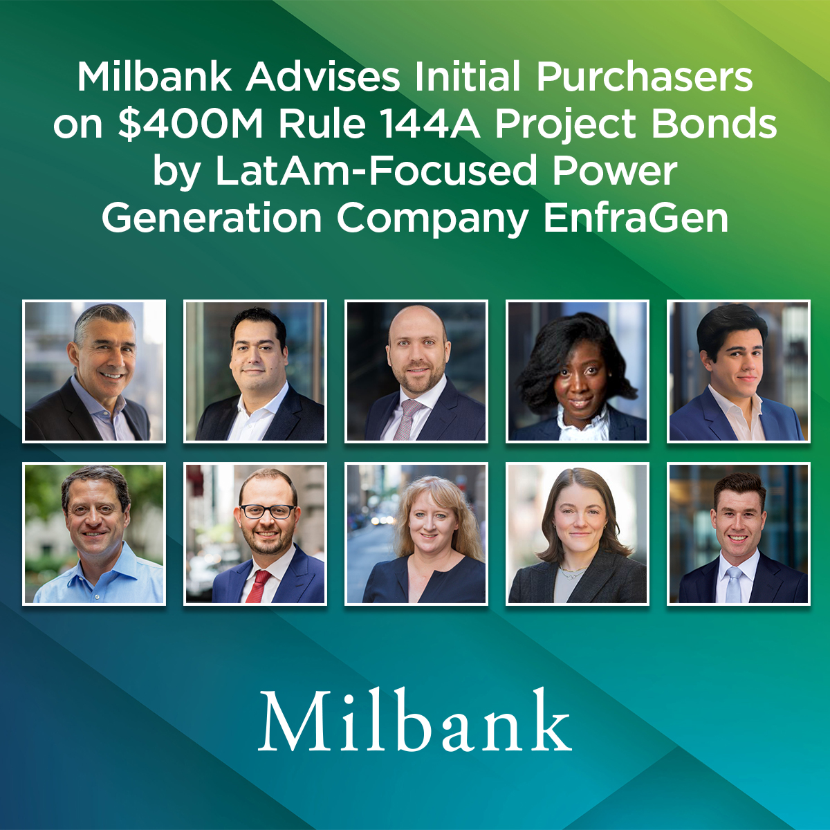 Milbank Advises Initial Purchasers on $400M Rule 144A Project Bonds by ...